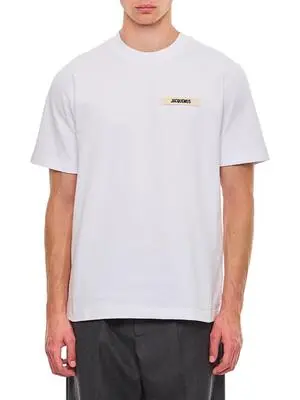 Jacquemus T-shirt With Grosgrain Logo - White