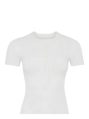 JW Anderson Pointelle Knit T-shirt - White