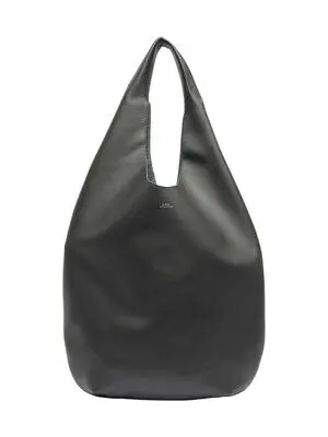 A.p.c. Le Neige Leather Shoulder Tote - Black