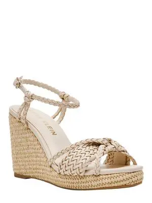 Anne Klein Braided Wedge Sandal - Bone Woven