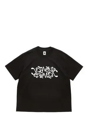 VOWELS Double Scribble Tee - Black