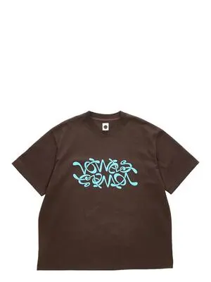 VOWELS Double Scribble Tee - Brown