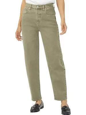 SILVER JEANS CO. Arc High Waist Slim Barrel Jeans - Military Green