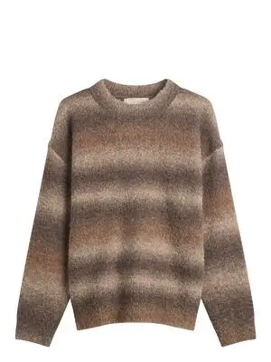 FRIZMWORKS Gradiation Boucle Knit Sweater - Brown