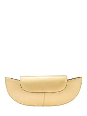 BEHNO Nadia Leather Clutch Gold