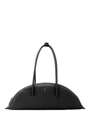 BEHNO Laverne Leather Bowler Bag - Black