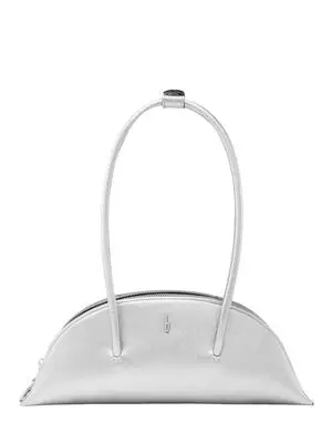 BEHNO Mini Laverne Leather Bowler Bag Silver