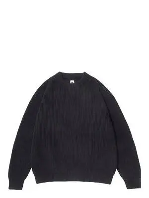 VOWELS Baby Alpaca Crewneck Sweater - Black