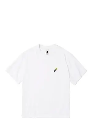 VOWELS Floral Embroidered Tee White