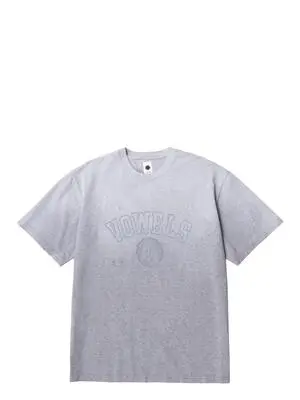 VOWELS Faded Collegiate Tee - Grey Heather
