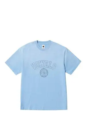 VOWELS Faded Collegiate Tee - Sky Blue