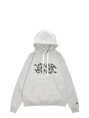 VOWELS Double Scribble Hoodie - Heather Grey