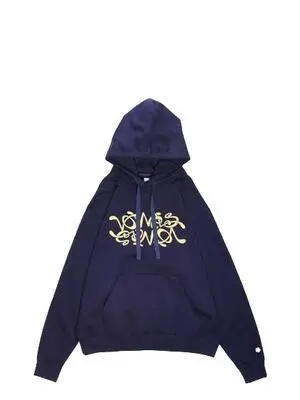 VOWELS Double Scribble Hoodie - Navy