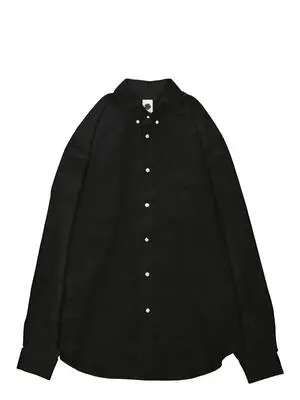 VOWELS Cashmere Button Down Shirt Black