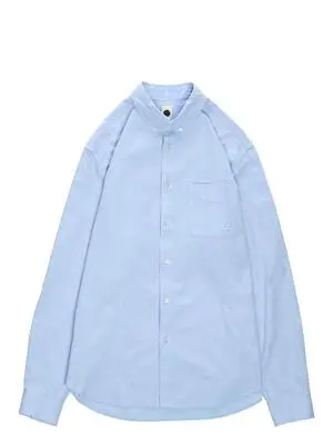 VOWELS Cashmere Button Down Shirt Light Blue