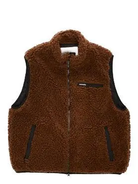 VOWELS Fleece Vest - Brown