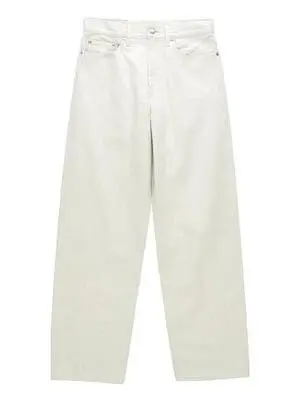 VOWELS Baggy Selvedge Denim Jeans - Ivory