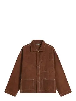 STORY MFG. Canvas Sot Jacket - Brown Wonky-wear