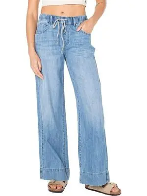 Roxy Finley Wide Leg Drawstring Jeans Pr Ssure