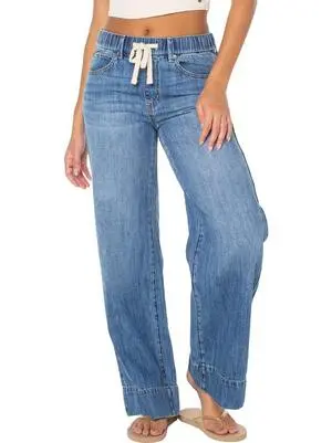 Roxy Finley Wide Leg Drawstring Jeans Zone Out