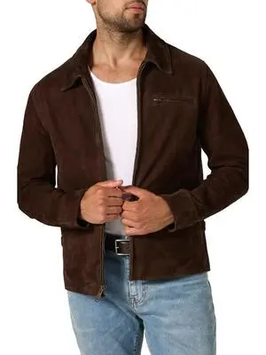 7 Diamonds Leather Drifter Jacket - Chocolate