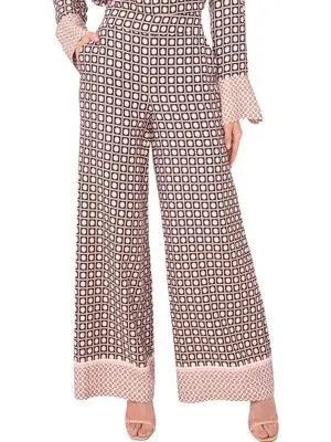 Ted Baker London Printed Wide-leg Pants - Blushing