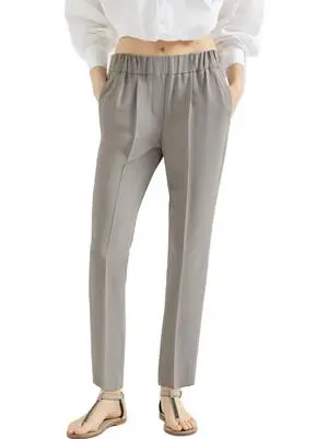 Brunello Cucinelli Tailored Jogger Trousers - Light Grey