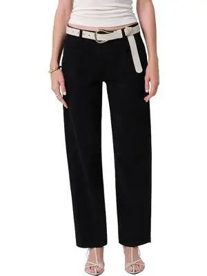 Citizens Of Humanity Mallory High-waist Straight Leg Twill Pants - Black