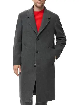 Mango Long Wool-blend Coat - Grey