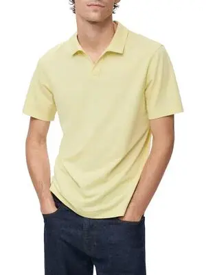 Mango Slim Fit Johnny Collar Piqué Polo - Neon Yellow