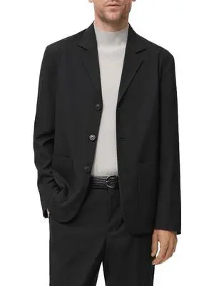 Mango Slim Fit Suit Blazer - Black