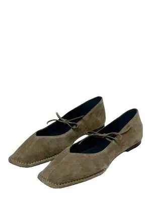 ALOHAS Sway Square-toe Ballet Flat - Khaki