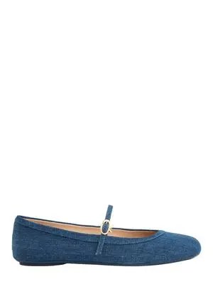 GIANVITO ROSSI Carla Denim Ballerinas - Blue - Denim