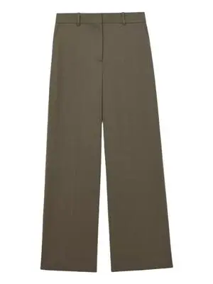 REISS Solene Wide Leg Trousers - Green