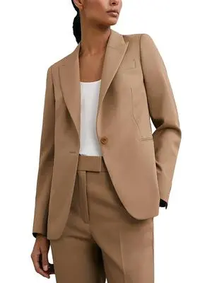 REISS Peak Lapel Blazer - Camel