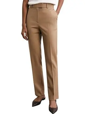REISS Slim Leg Trousers - Camel