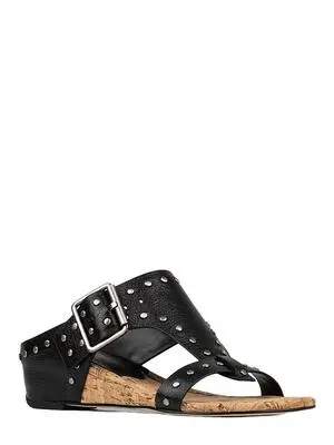 DONALD PLINER Ofelia Studded Wedge Sandals - Black
