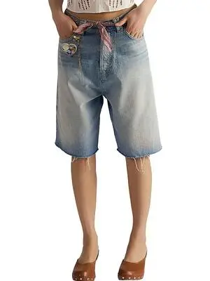 Free People Montana Denim Shorts - Cowgirl Blue