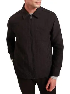 Ted Baker London Thova Relaxed Fit Quilted Overshirt - Black