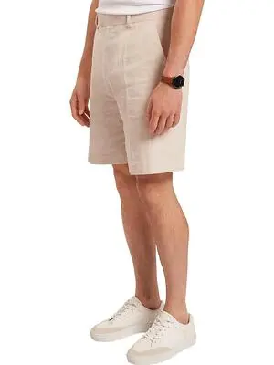 Ted Baker London Slim Fit Linen Shorts - Ecru