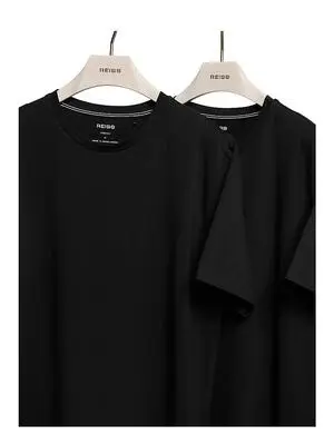REISS Lounge Tees, Pack Of 2 - Black