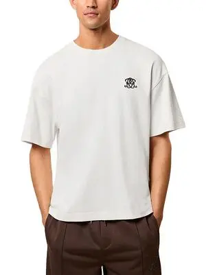 REISS Oversized Fit Rainer Motif Tee - Off White