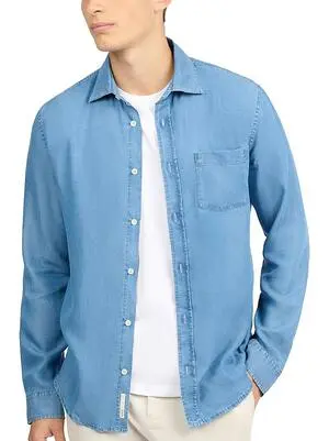 Onia Denim Chambray Long Sleeve Shirt - Medium Chambray