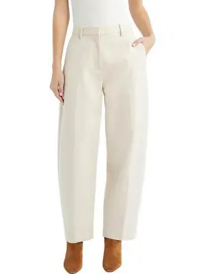 Rag & Bone Vicky Ponte Knit Barrel Leg Trousers - Ivory