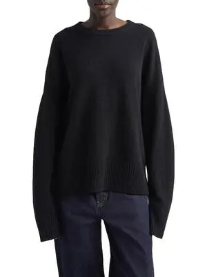Loulou De Saison Anton Cashmere Crewneck Sweater - Black