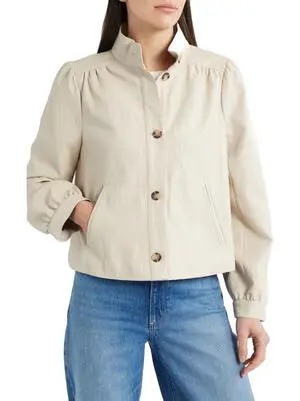 Vince Camuto Cropped Water Resistant Jacket - Neutral