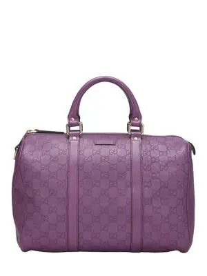 Gucci Guccissima Leather Joy Boston Bag - Purple