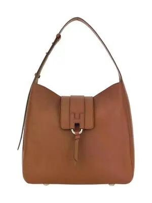 Hogan Logo-buckle Shoulder Bag - Brown