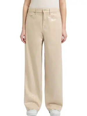 SEVEN Sequin High-waist Wide-leg Jeans - Radiance