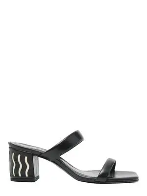 DI GAIA Louiza Cordelia Square-toe Heel Sandals - Black